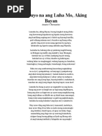 Kung Tuyo Na Nag Luha Mo Aking Bayan | PDF