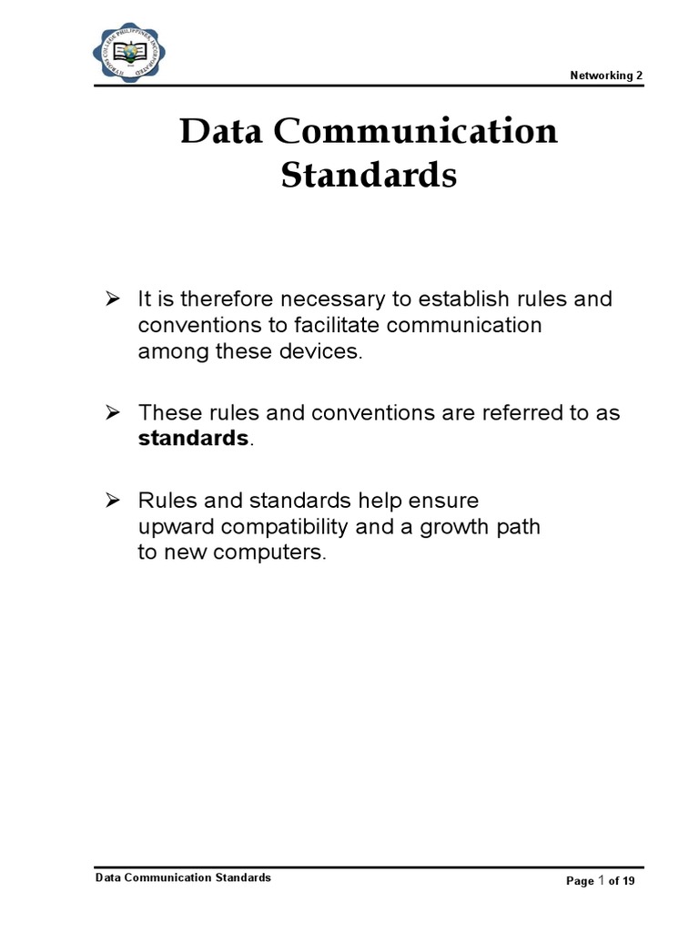 Data Communication Standards | PDF | Osi Model | Computer Network