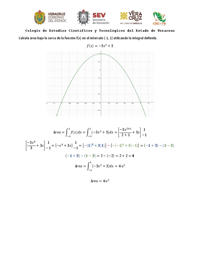 Area Bajo La Curva Integral Definida | PDF | Integral | Álgebra abstracta