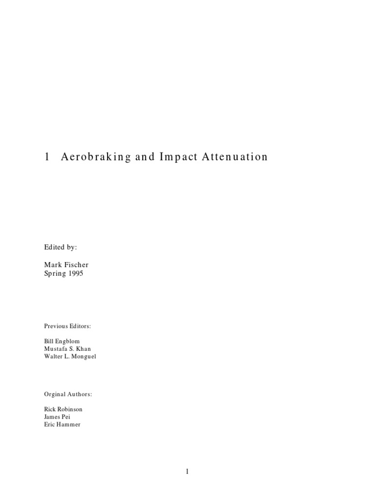 Aerobreaking and Impact Attenuation | PDF | Atmospheric Entry | Interplanetary Spaceflight