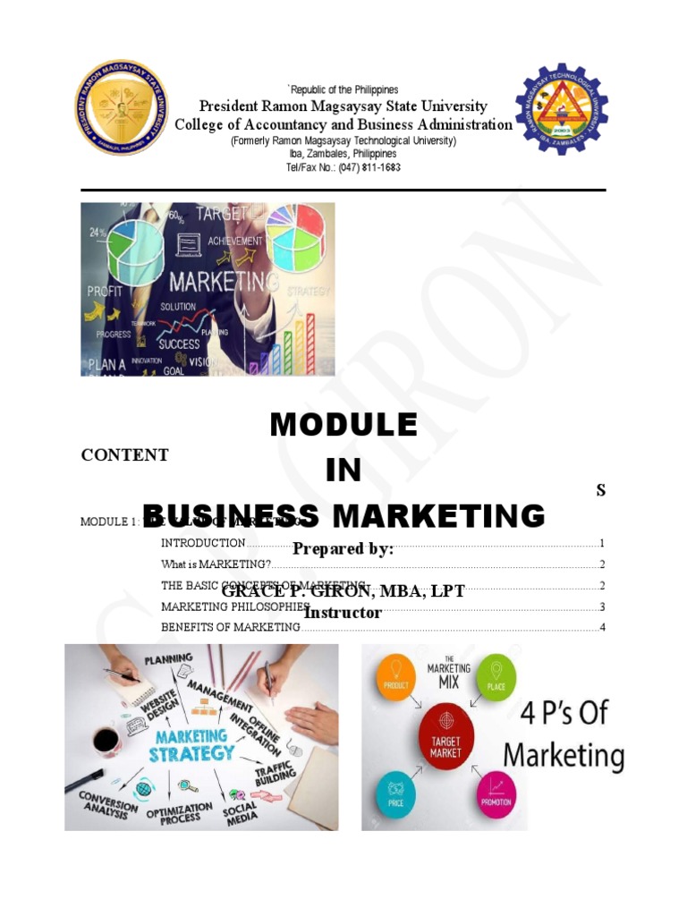 Business Marketing Final Module | PDF | Marketing | Market (Economics)