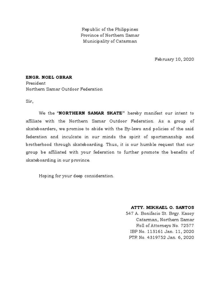 Letter of Affiliation | PDF