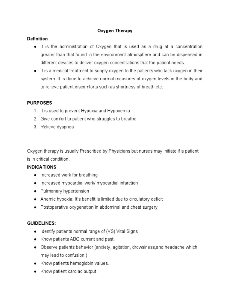 Oxygen Therapy | PDF | Breathing | Oxygen