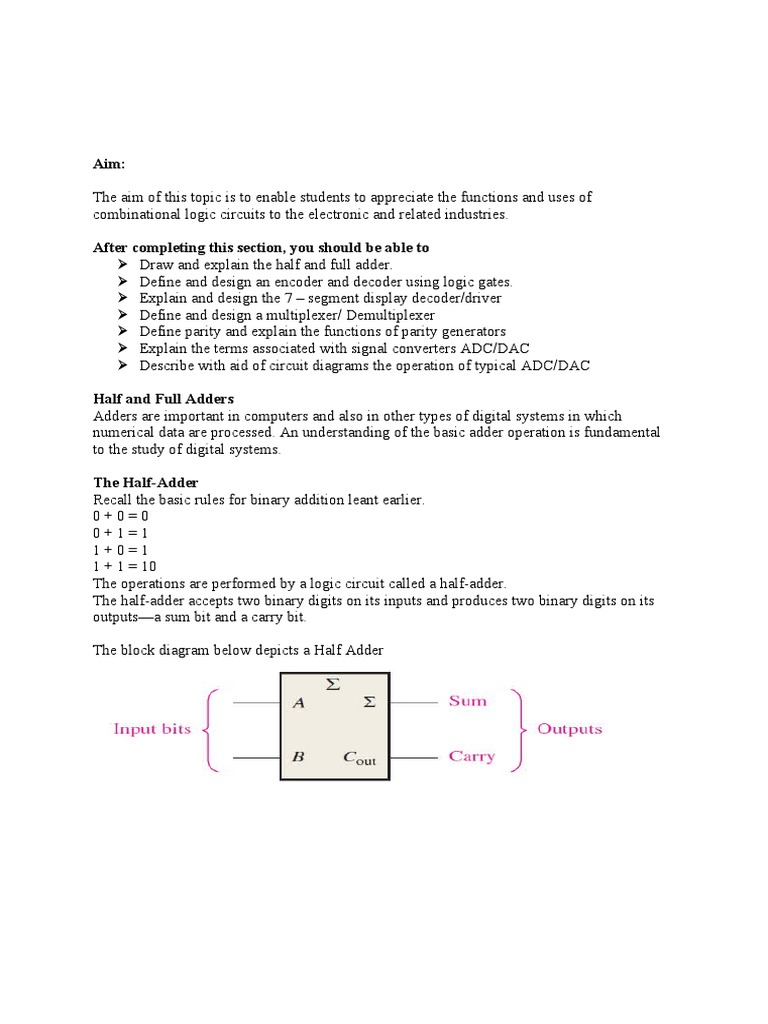 Combinational Logic Functions TN 4 | PDF | Analog To Digital Converter | Operational Amplifier