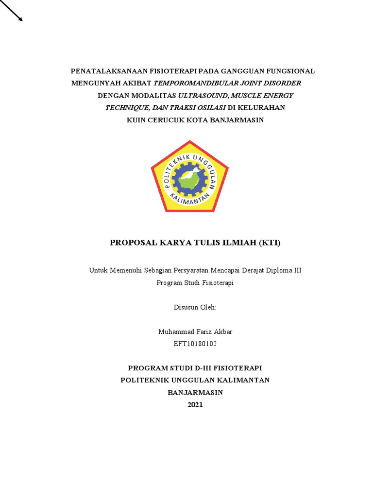 Fix Proposal Kti Bab 1 2 3, Revisi 14 Feb 2021 | PDF