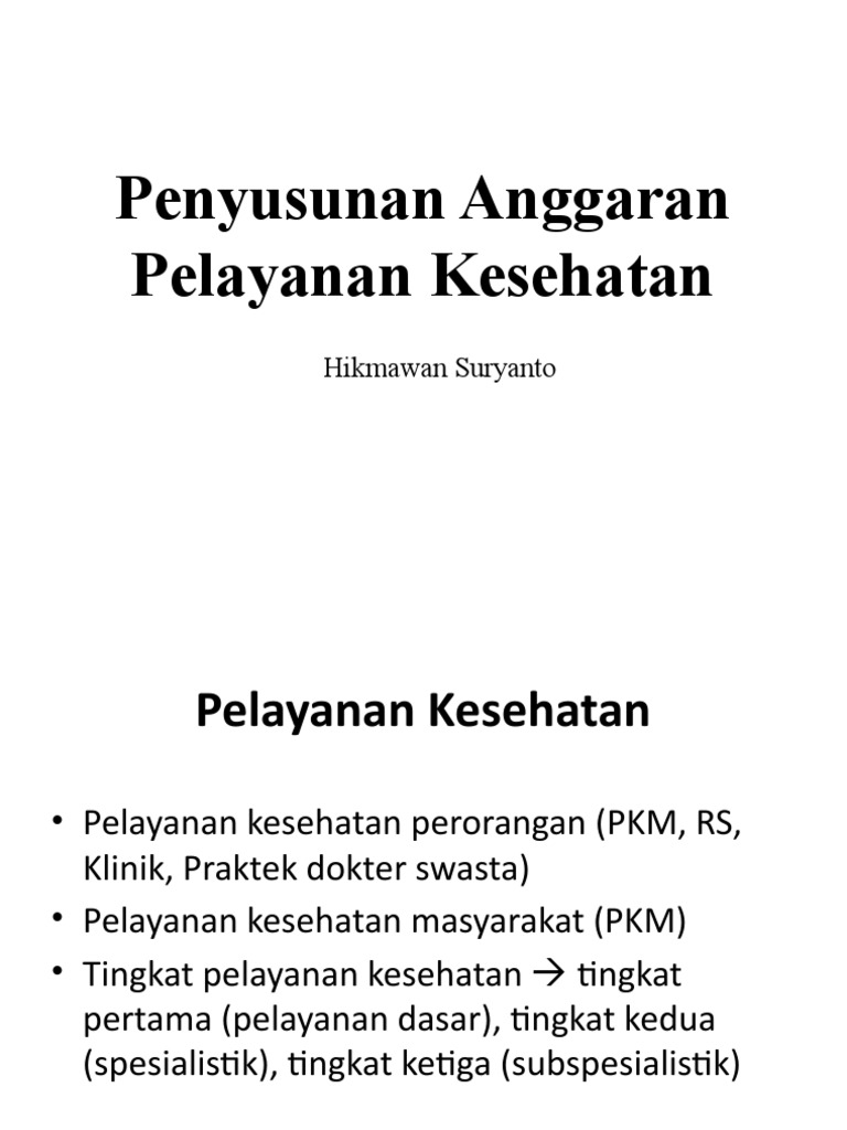 New 5. Penyusunan Anggaran Pelayanan Kesehatan | PDF