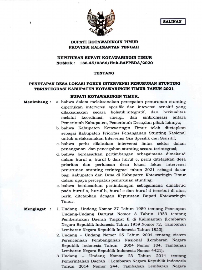 SK Lokus Stunting Salinan | PDF