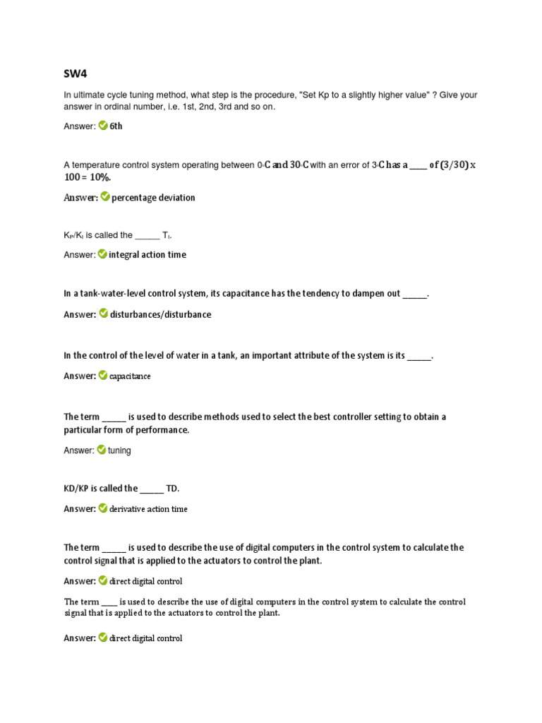 EEA126 - Module 2 - SWs | PDF | Control System | Programmable Logic ...
