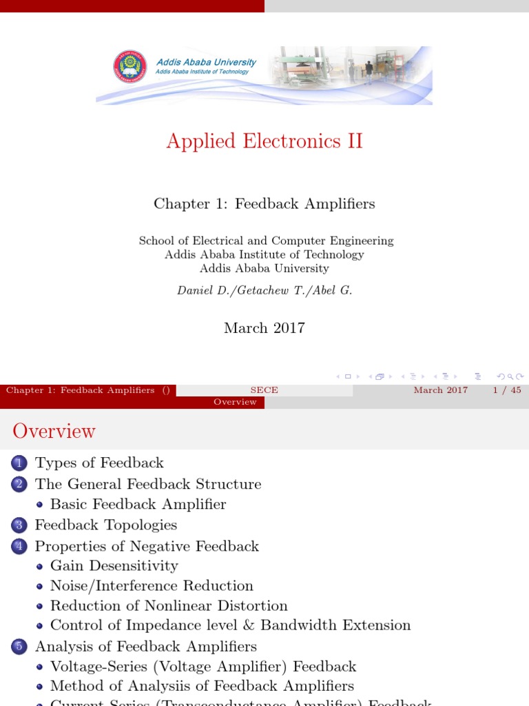 Applied Electronics II (Chapter 1) | PDF | Amplifier | Electrical Circuits