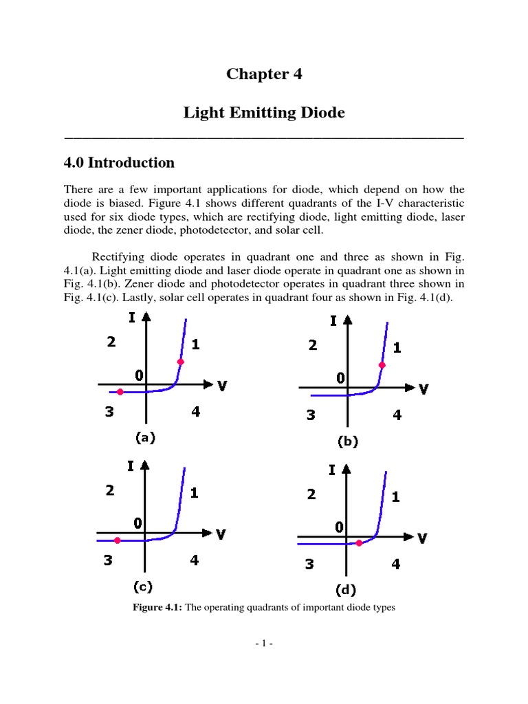 Chapter 4 Light Emitting Diode | PDF | Band Gap | Optical Fiber