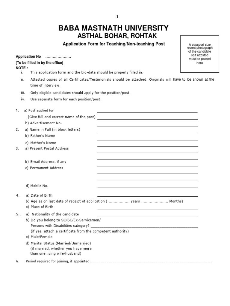 Baba Mastnath University: Asthal Bohar, Rohtak | PDF