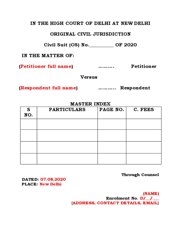 DPC Format - Pliant | PDF | Deed | Judiciaries