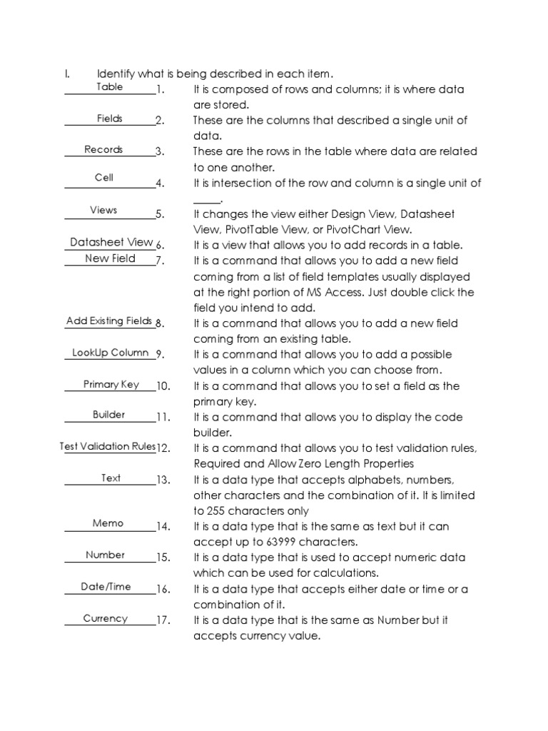 Database Table Components ExplainedTITLE Step-by-Step Guide to Creating ...
