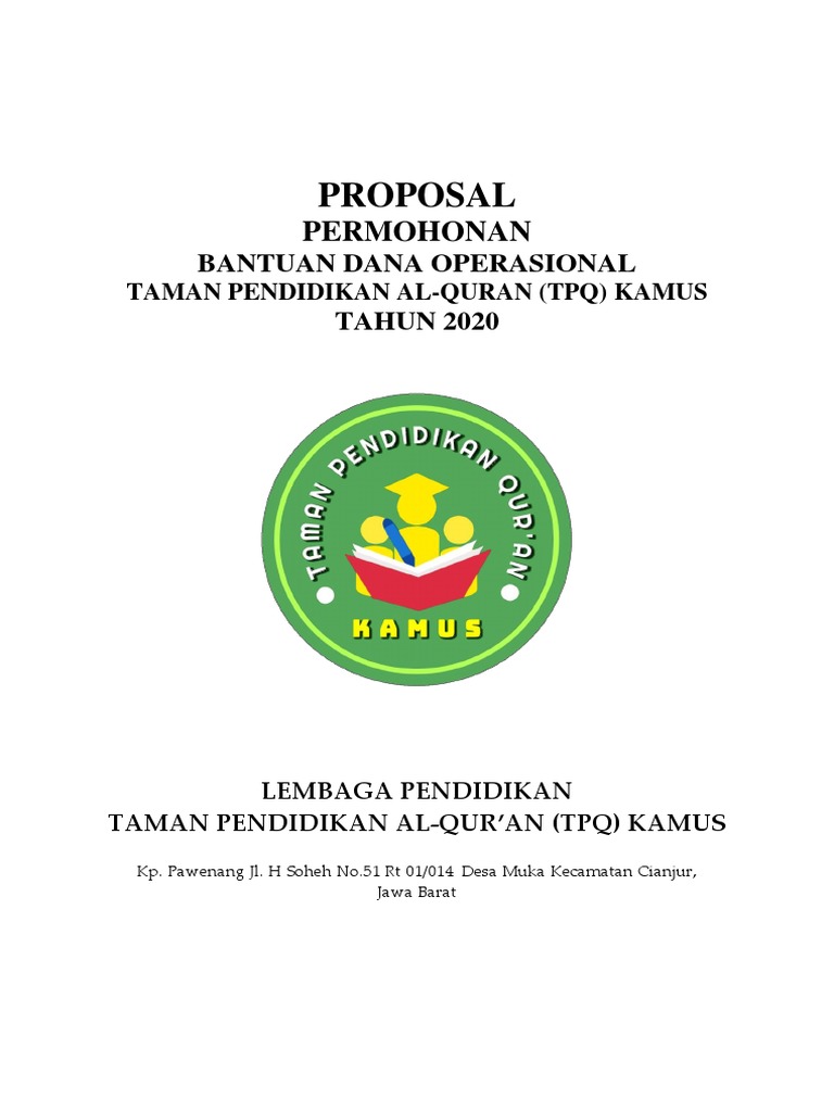 Proposal TPQ KAMUS1 | PDF