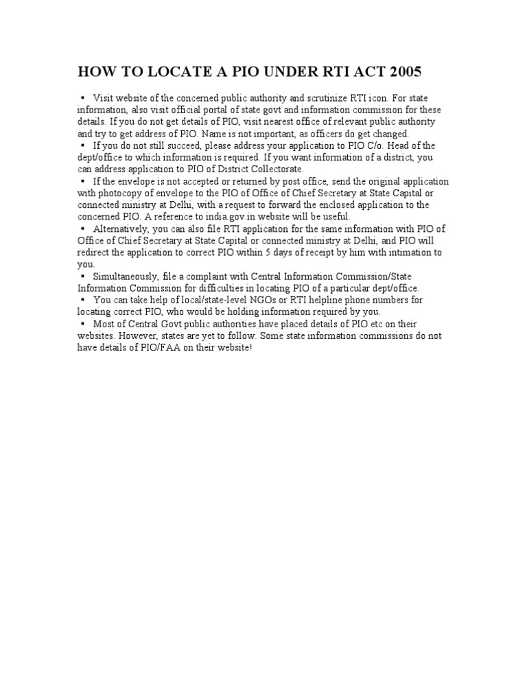 Rti Act | PDF