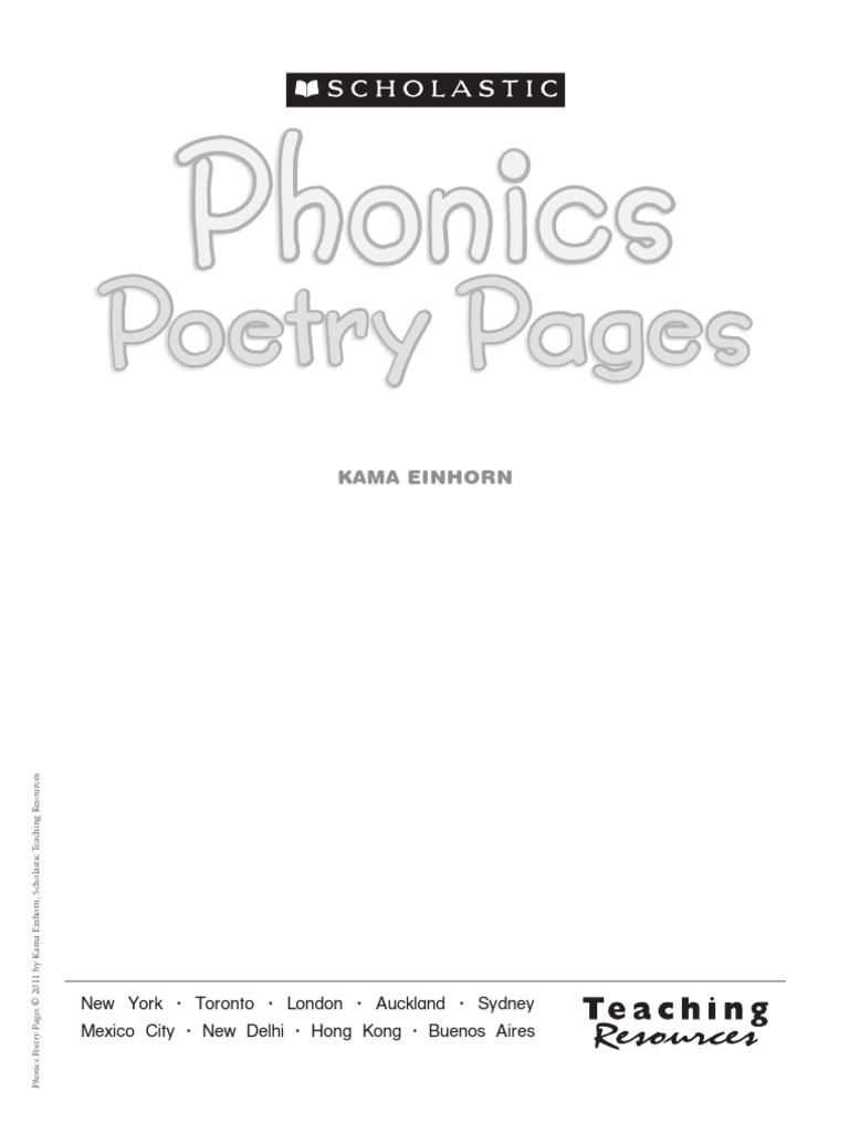 Phonics Poetry Pages | PDF | Phonics | Writing