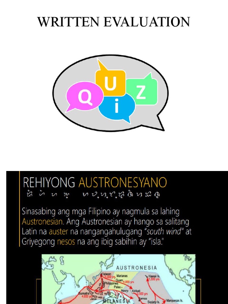QUIZ # 1 RPH (MGA AUSTRONESYANO)
