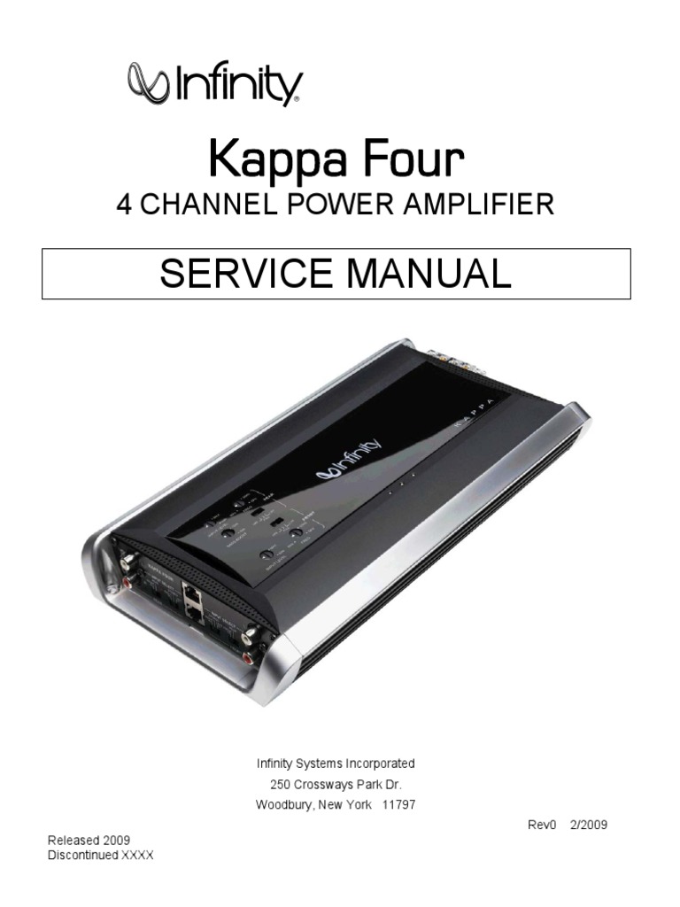 Kappa Four: Service Manual | PDF | Loudspeaker | Amplifier