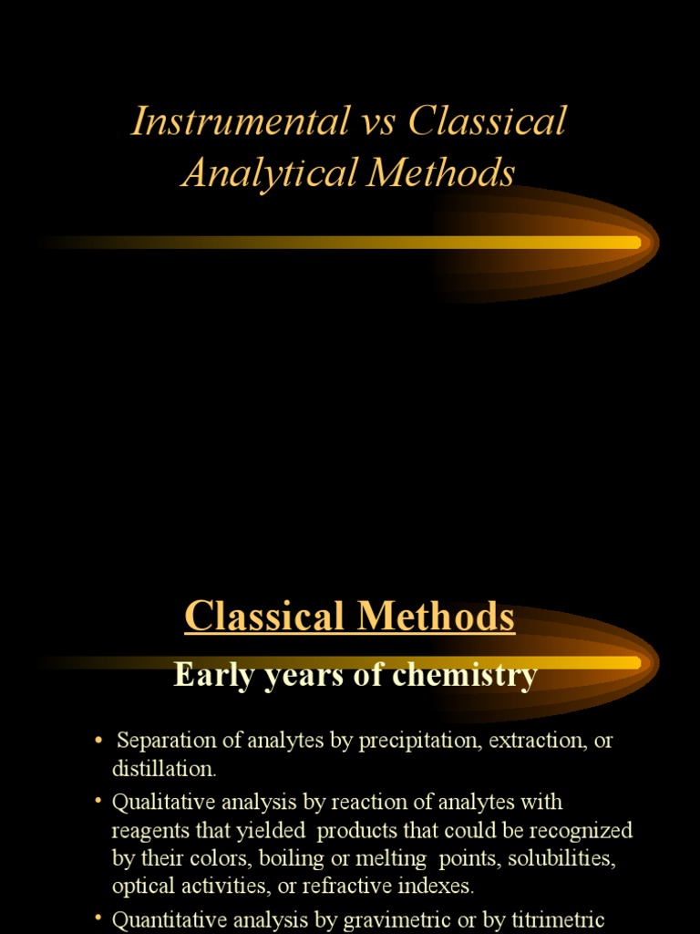 Instrumental Vs Classical Methods (1a) | PDF