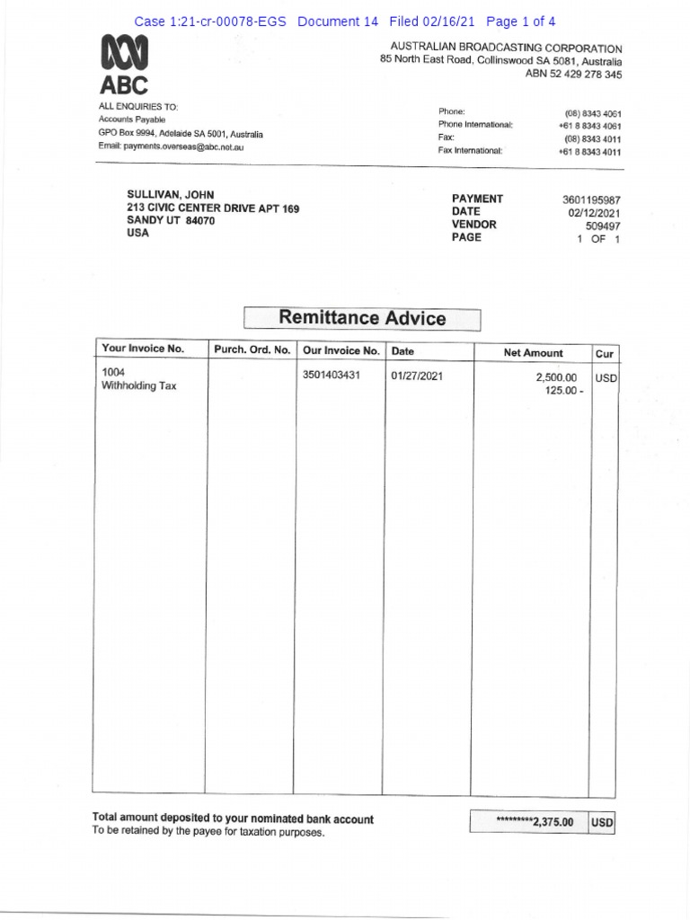 Legal Case Document 1:21-cr-00078 | PDF | Law