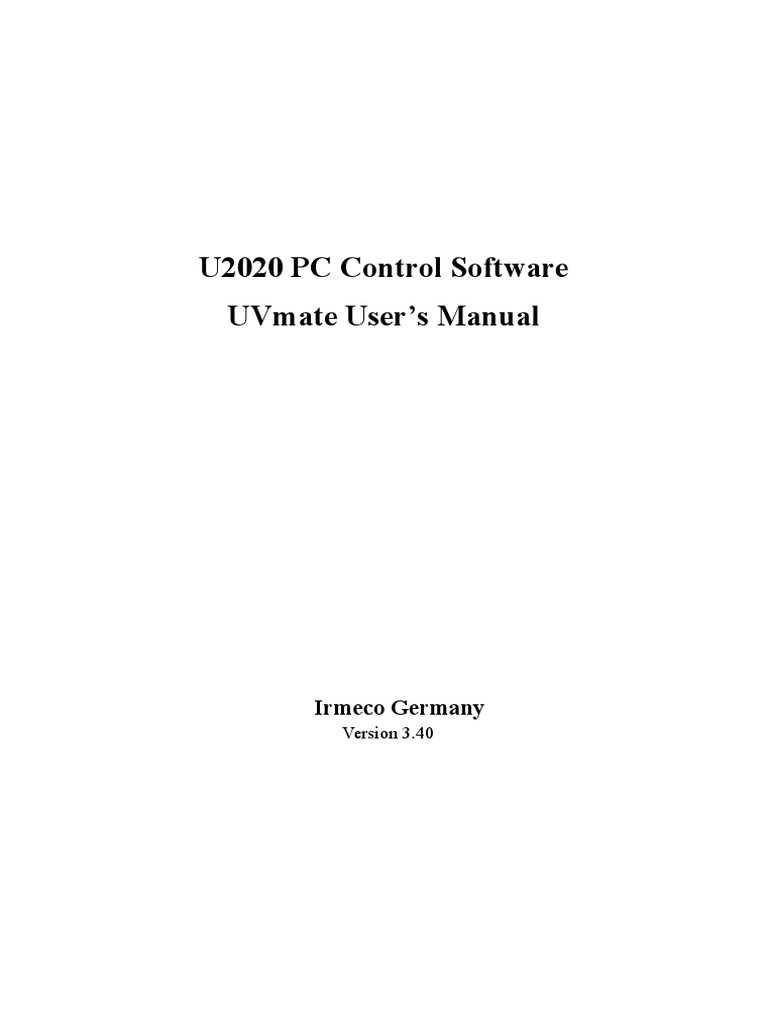 UVmate User Manual for U2020 Software | PDF | Icon (Computing) | Button ...
