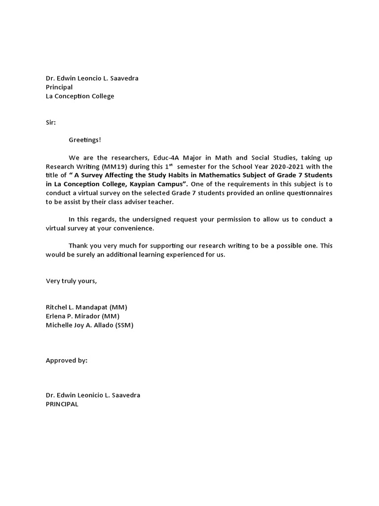 Research - Request Letter | PDF