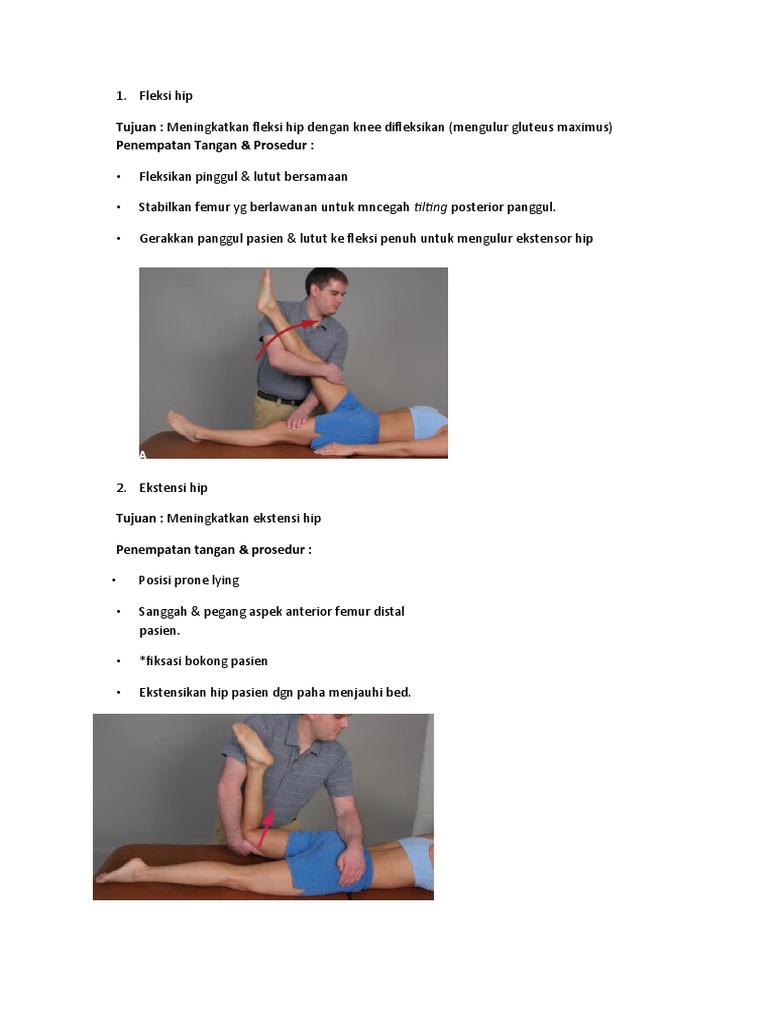 Tujuan: Meningkatkan Fleksi Hip Dengan Knee Difleksikan (Mengulur ...