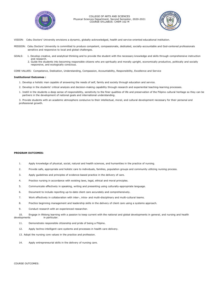 STS New OBE Syllabus | PDF | Science | Nursing STS New OBE Syllabus | PDF | Science | Nursing