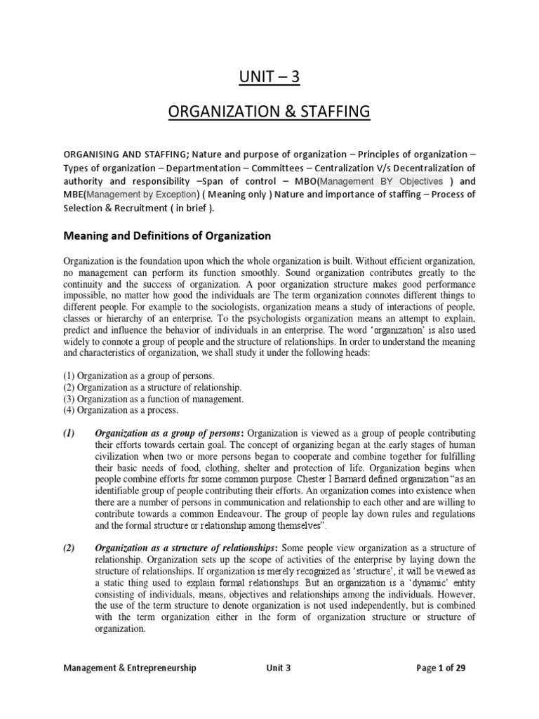 Module 2 Organizing Staffing | PDF | Social Group | Marketing