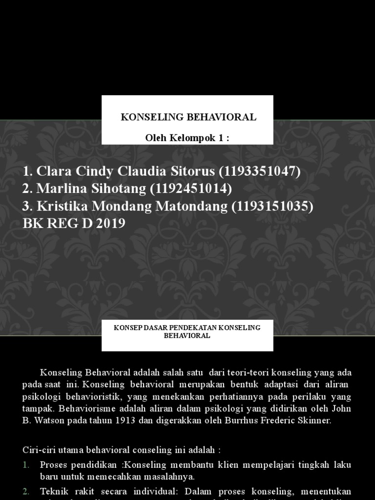 Kelompok 1 Model Konseling | PDF