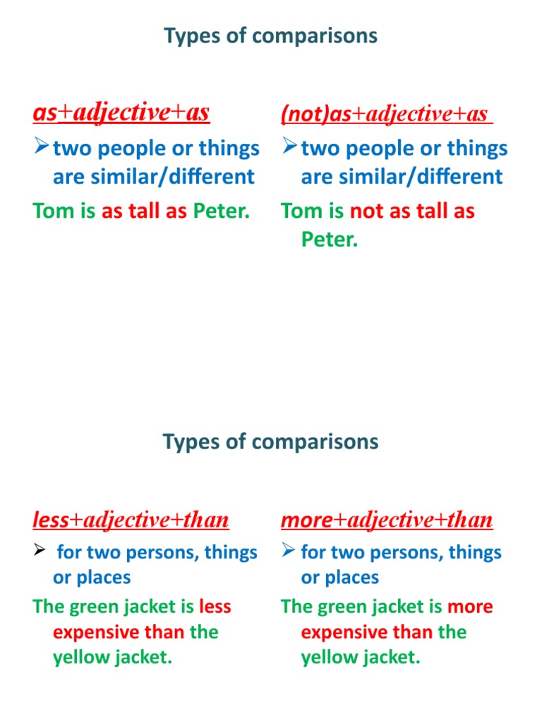Types of Comparisons Theory | PDF