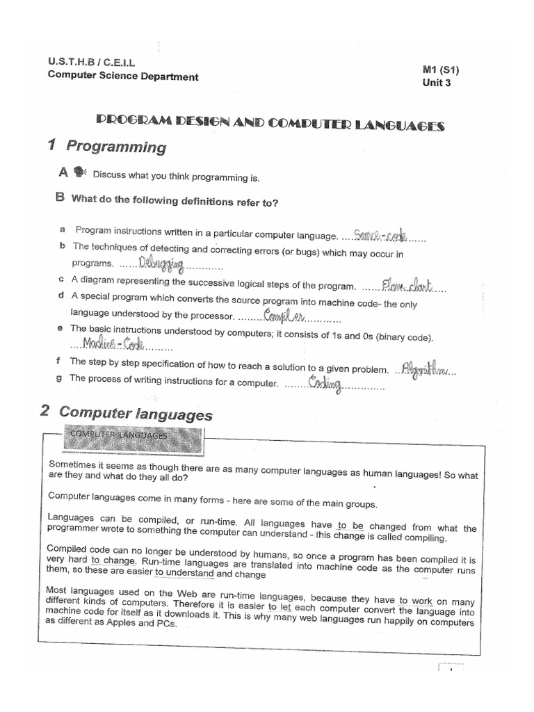 Unit 3 - Program Design and Computer Languages | PDF