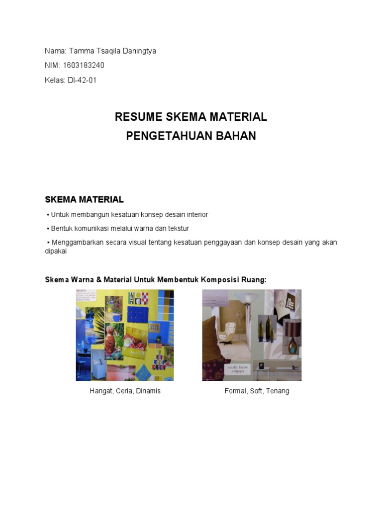 Skema Material | PDF