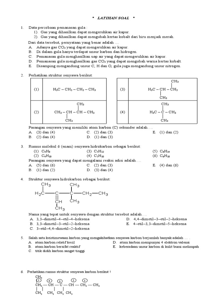 Latihan Soal Kimia Ganjil - XI | PDF