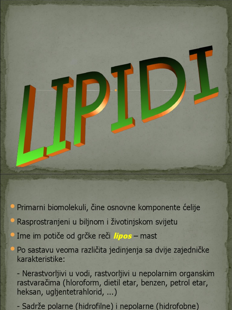 1 Lipidi | PDF
