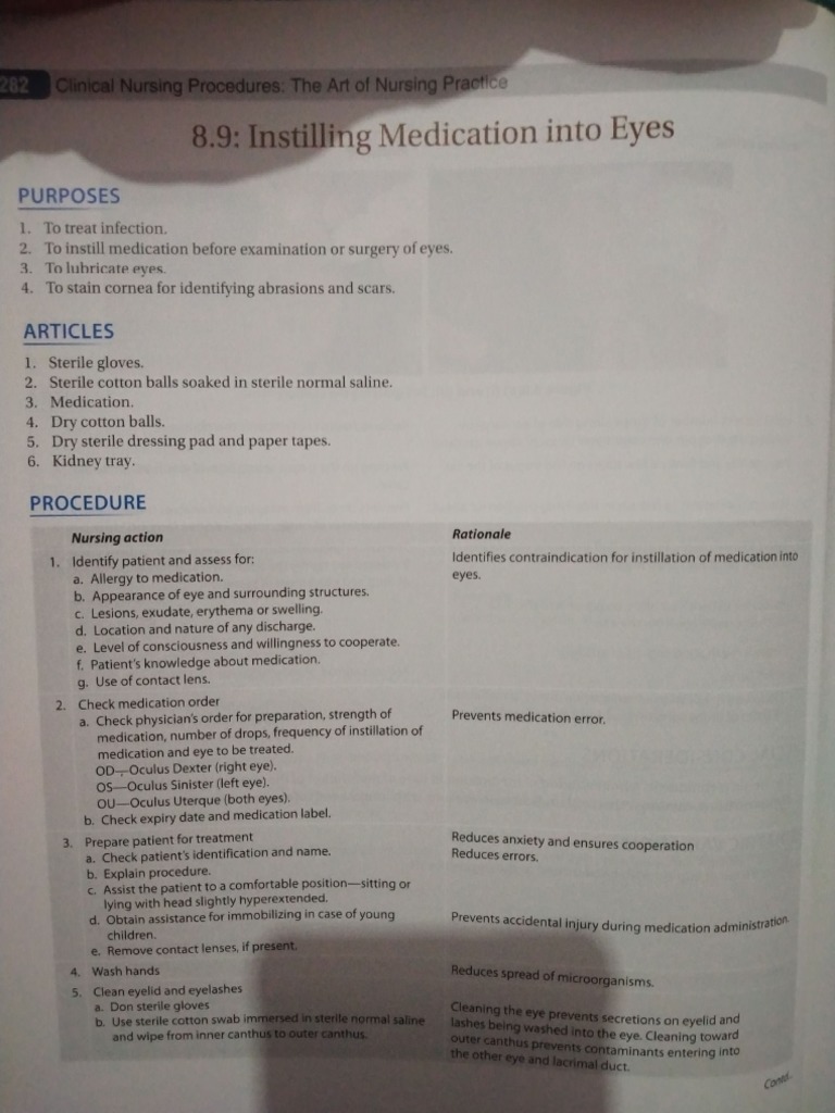 Eye Instillation | PDF | Contact Lens | Clinical Medicine