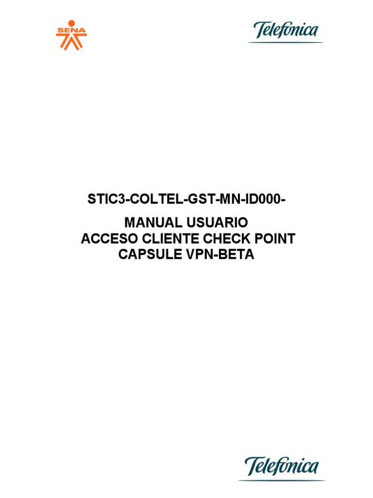 Acceso Cliente Check Point Capsule VPN - V1 | PDF | Red privada virtual ... Acceso Cliente Check Point Capsule VPN - V1 | PDF | Red privada virtual ...