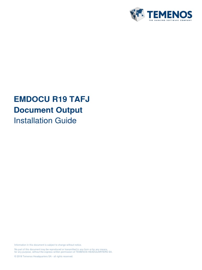 Emdocu R19 Tafj Document Output: Installation Guide | PDF | Zip (File Format) | Library (Computing)