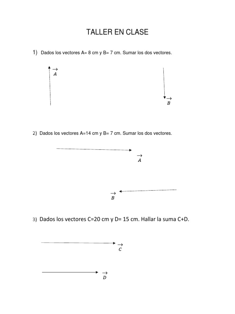 Taller de Fisica Grado Decimo Vectores | PDF