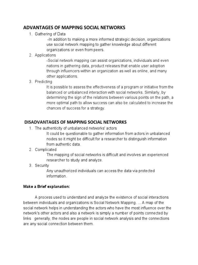Benefits and Challenges of Social Network Mapping | PDF | Career ...