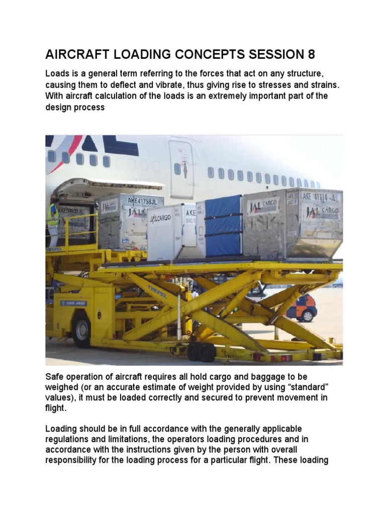 Aircraft Loading Concepts Session 8 | Download Free PDF | Dangerous ...