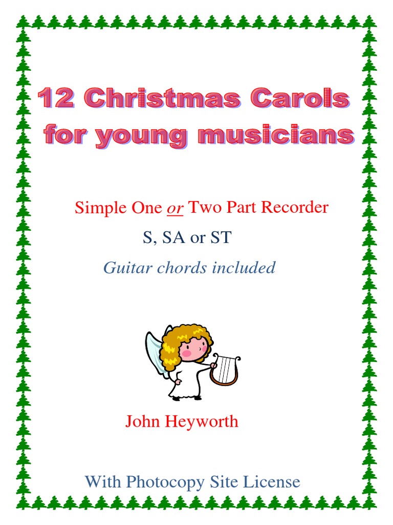Simple Recorder Music for Christmas | PDF | Christmas Carols | Christmas