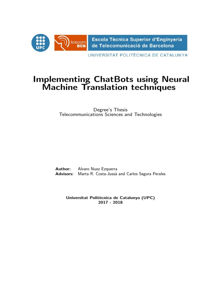 Implementing Chatbots Using Neural Machine Translation Techniques | PDF ...