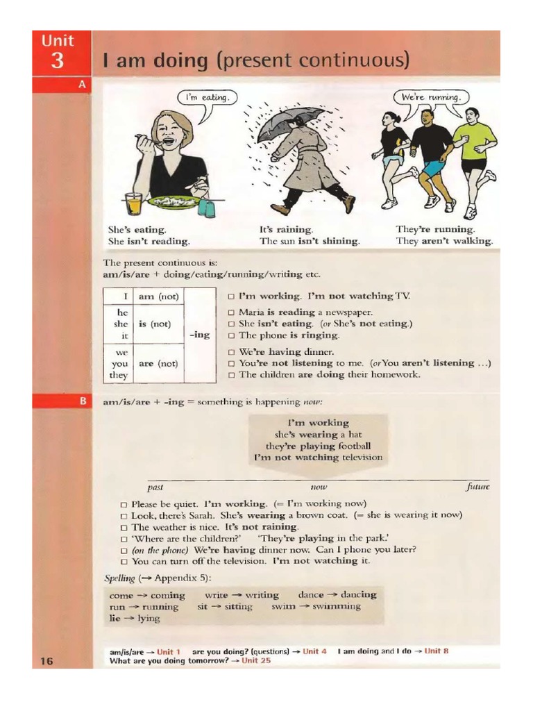 Present Continuous and Simple Present Practice | PDF