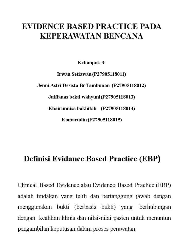 Ebp Kel. 3-1 | PDF