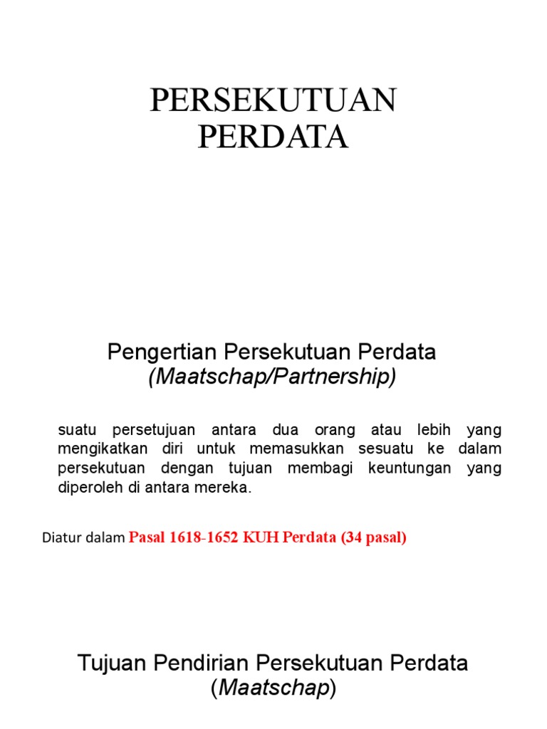 Panduan Persekutuan Perdata | PDF | Pengelolaan Keuangan & Uang