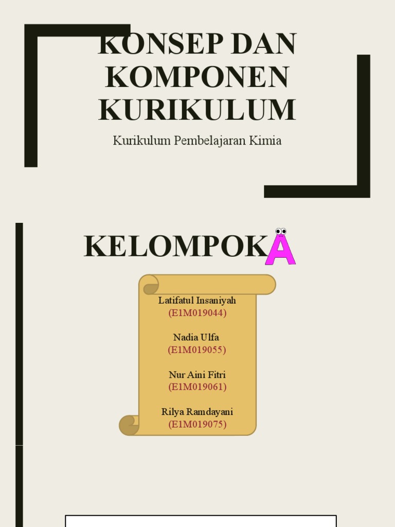 Konsep Dan Komponen Kurikulum | PDF