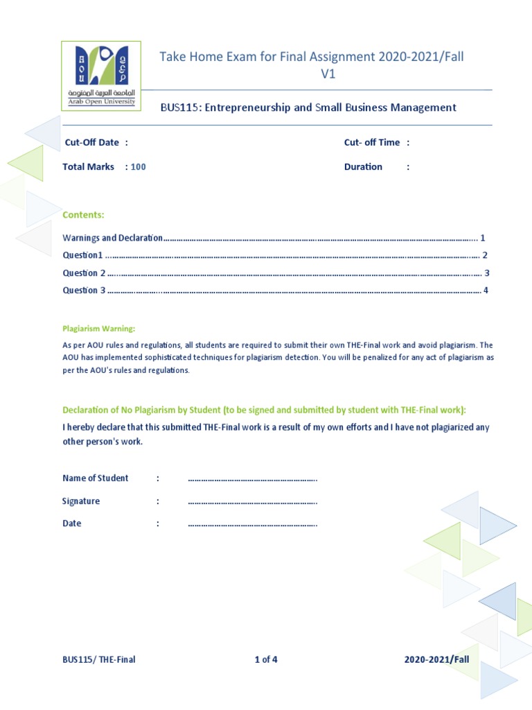 BUS115 Final Exam: Entrepreneurship Topics | PDF | Retail | Pricing