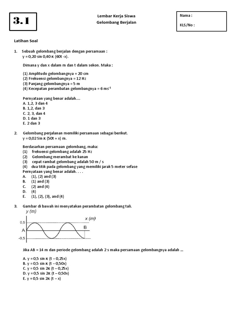 LKS 3.1 Gelombang Berjalan | PDF