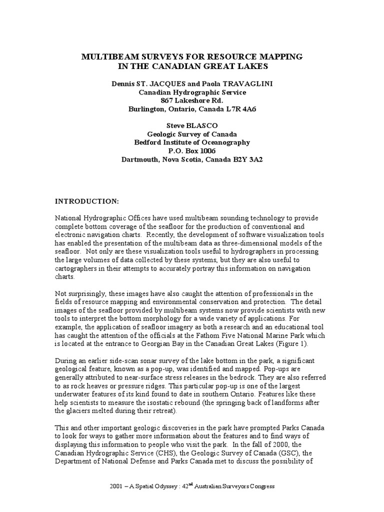 Multibeam Surveys For Resource Mapping | PDF | Hydrography | Surveying